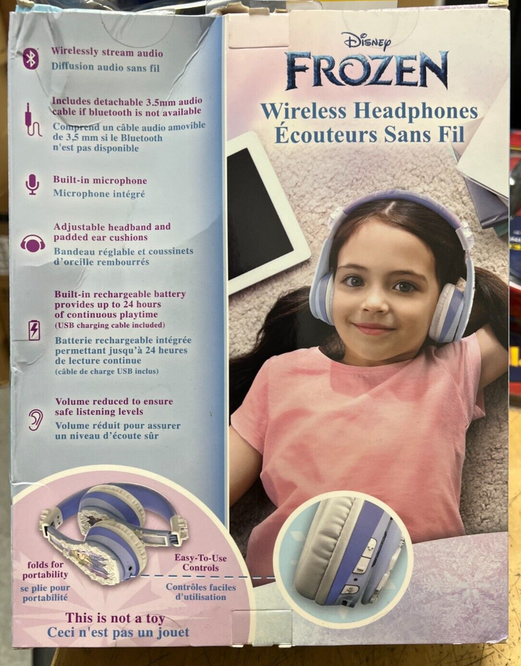 eKids - Disney FrozenBluetooth Over the Ear Wireless Headphones - Purple | eBay