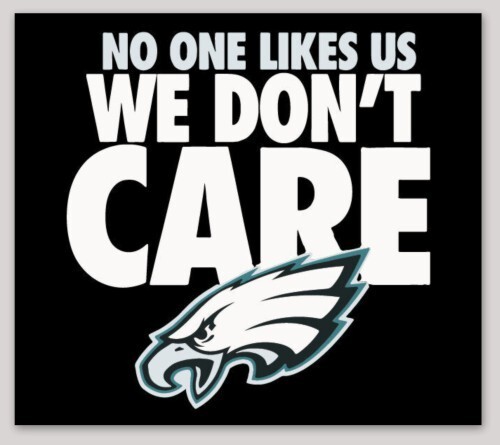 2 Inch Logo No One Likes Us We Don't Care Philadelphia Eagles Vinyl ...