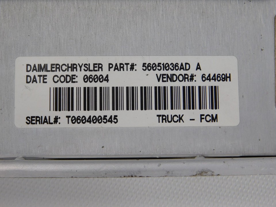 Front Multifunction Control Module Unit 56051036AD OEM Dodge RAM 02 ...