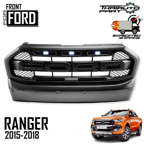 For Ford Ranger MK2 PX2 XLT 2015-2018 Front Grille Matte Black/Grey ...