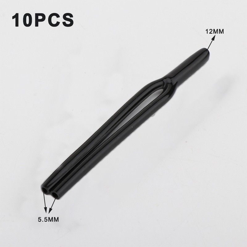 10PCS Soft Glue Splitter Y Tube Audio Cable Bifid Tube Distribution ...