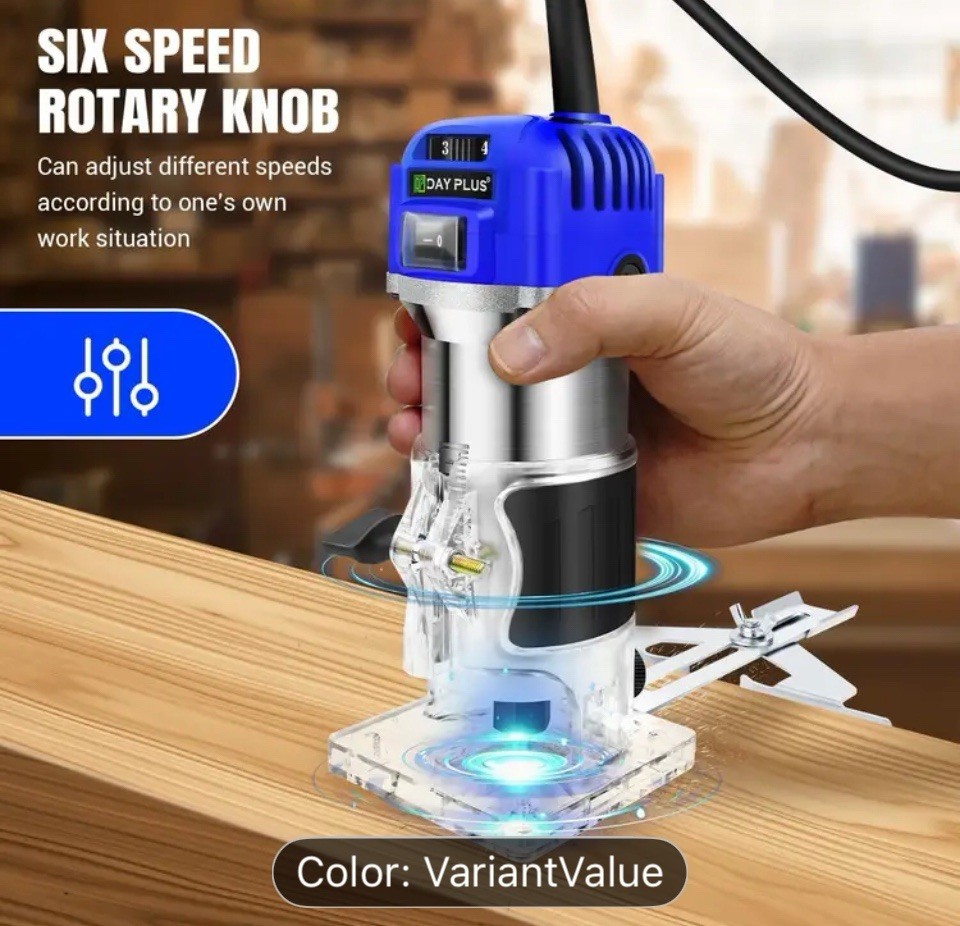 Palm Router Trimmer, Woodworking Hand Router with Trimmer Base Power ...