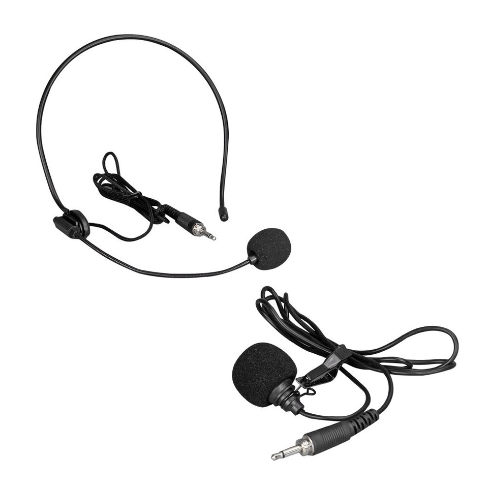 4 Channel Wireless Microphone System UHF 4 Lavalier 4 Bodypacks 4 ...