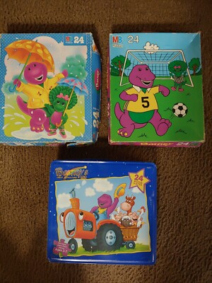 3 Barney Puzzle, Barney the Purple Dinosaur, Preschool Jigsaw Puzzle | eBay
