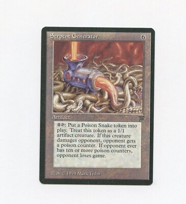 Serpent Generator Legends NM- very light scratches Magic the Gathering ...