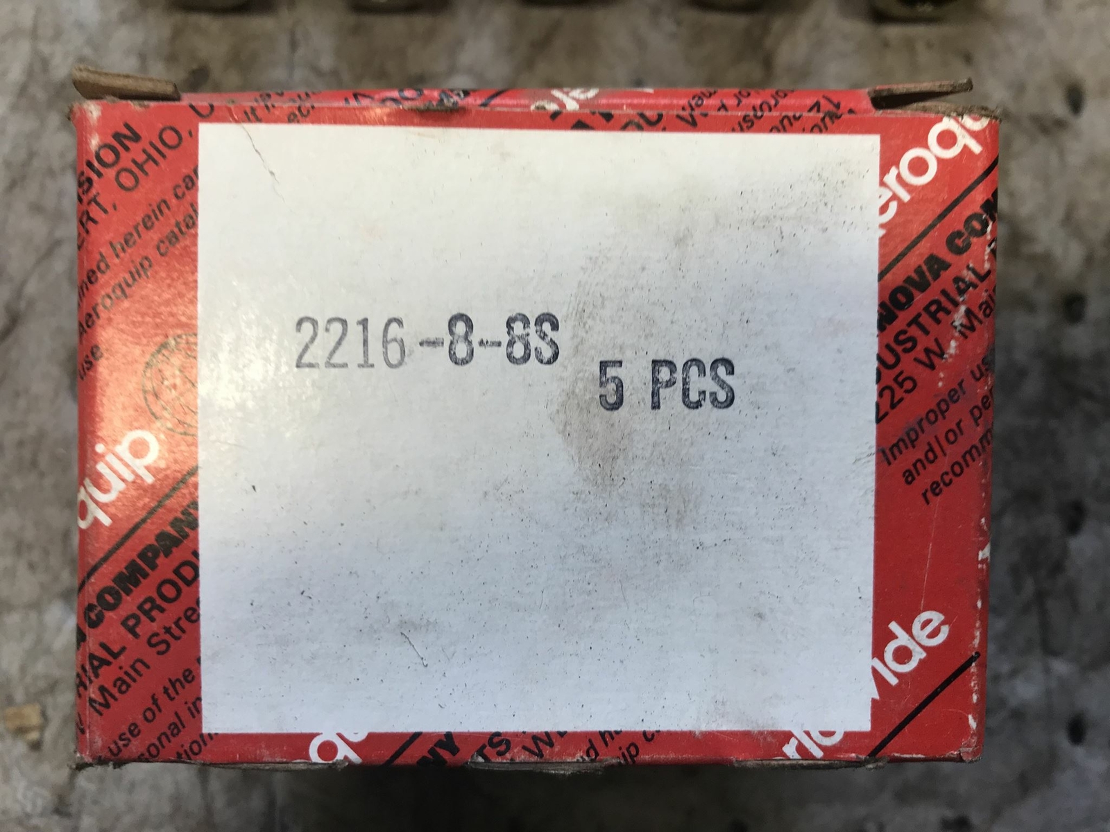 Aeroquip Eaton Hydraulic Hose Adapter, Male O 2216-8-8S box of 5 | eBay