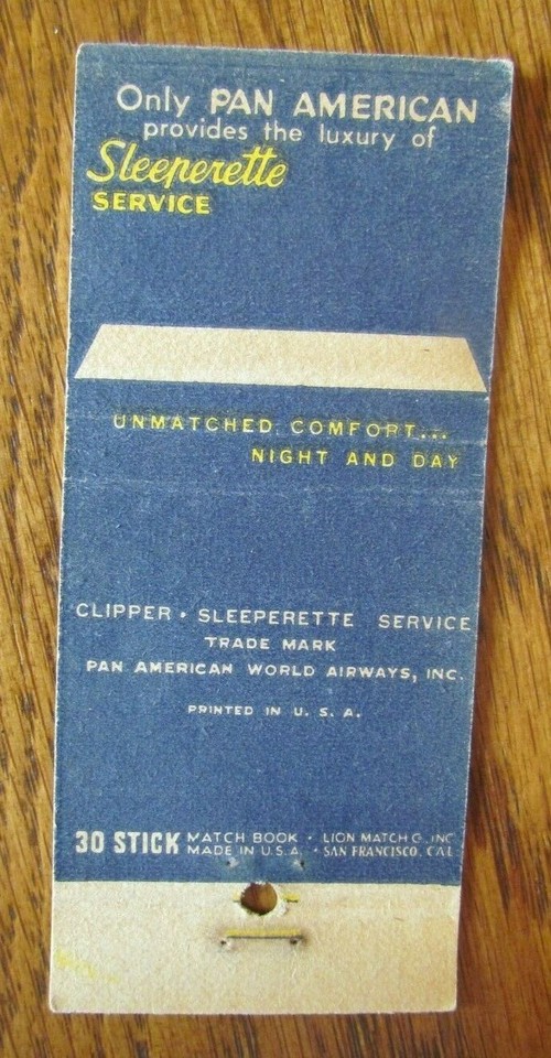 PAN AMERICAN AIRLINE (PAN-AM) ORIENT MATCHBOOK MATCHCOVER -E28 | eBay