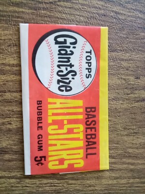 1964 topps giant-size Baseball All-Star ORIGINAL Wrapper 5cent Brooks ...