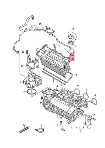 Genuine VW AUDI SKODA SEAT Caddy Golf R32 Charge Air Cooler 04C145749A ...