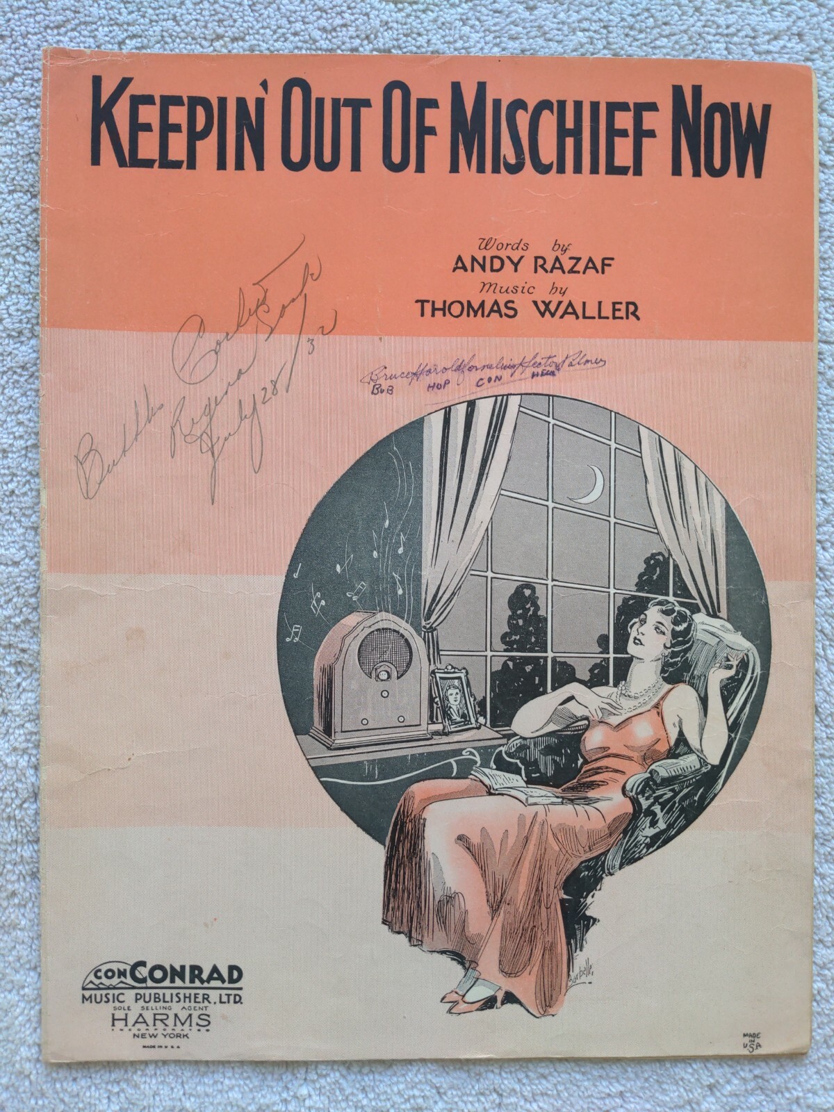 Keepin' Out of Mischief Now Sheet Music 1932 Andy Razaf Thomas Fats Waller M4 | eBay