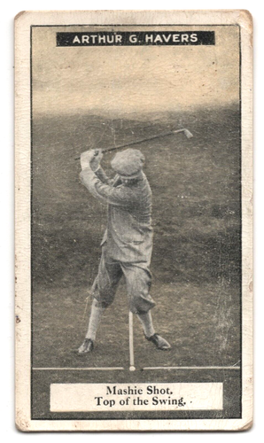 1925 Arthur Havers Golf Card C17 #21 ITC Canadian Tobacco British Open ...