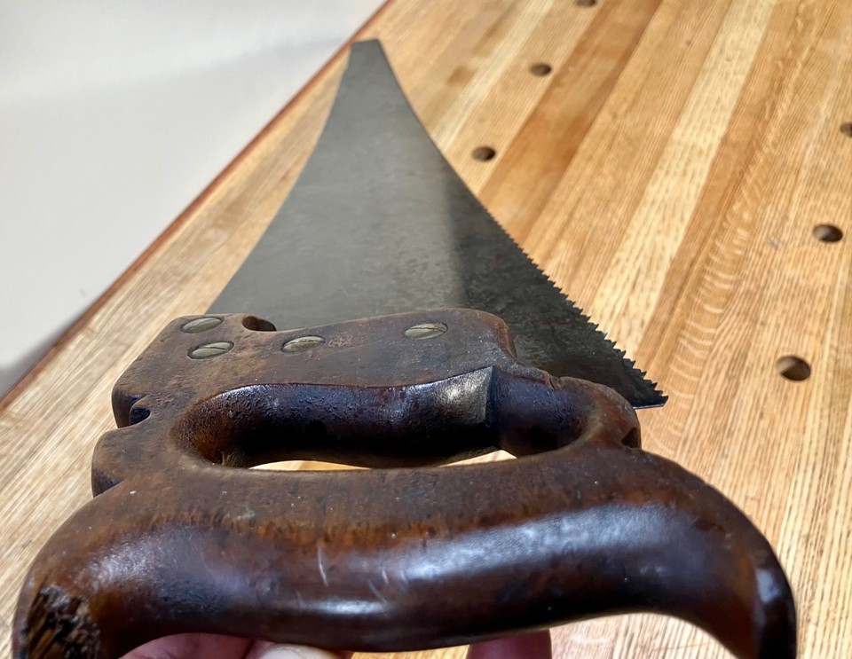 Vintage H. Disston & Sons, Philada, 26” No. 16 Handsaw, 7 TPI, 1880 ...