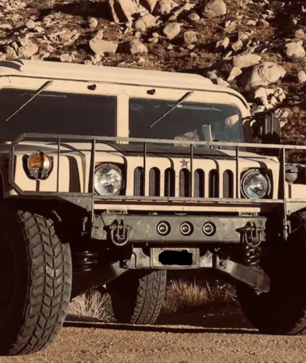 HUMVEE LIGHT BAR 24V BLAZER - WHITE U5 LIGHTS - NO DRILL INSTALL M998 ...