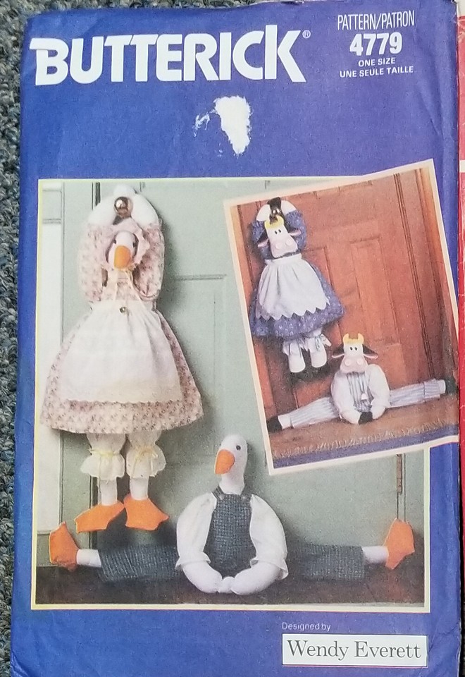 Butterick Craft Sewing Patterns Stuffed Animal Plush Dolls Bears Home ...