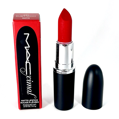 MAC MACXimal Matte Lipstick 691 RUBY WOO Vivid Blue Red Full Size New ...