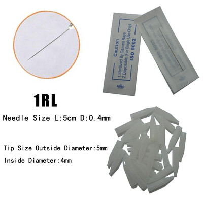 50 pcs 1RL Tattoo Permanent Makeup Needle with fit 50 pcs 1RL ...