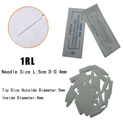 50 pcs 1RL Tattoo Permanent Makeup Needle with fit 50 pcs 1RL ...