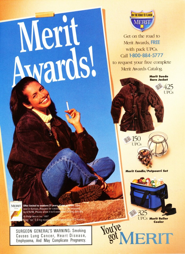 MERIT CIGARETTE AD #85 RARE 1997 VINTAGE OUT OF PRINT MERIT AWARDS | eBay