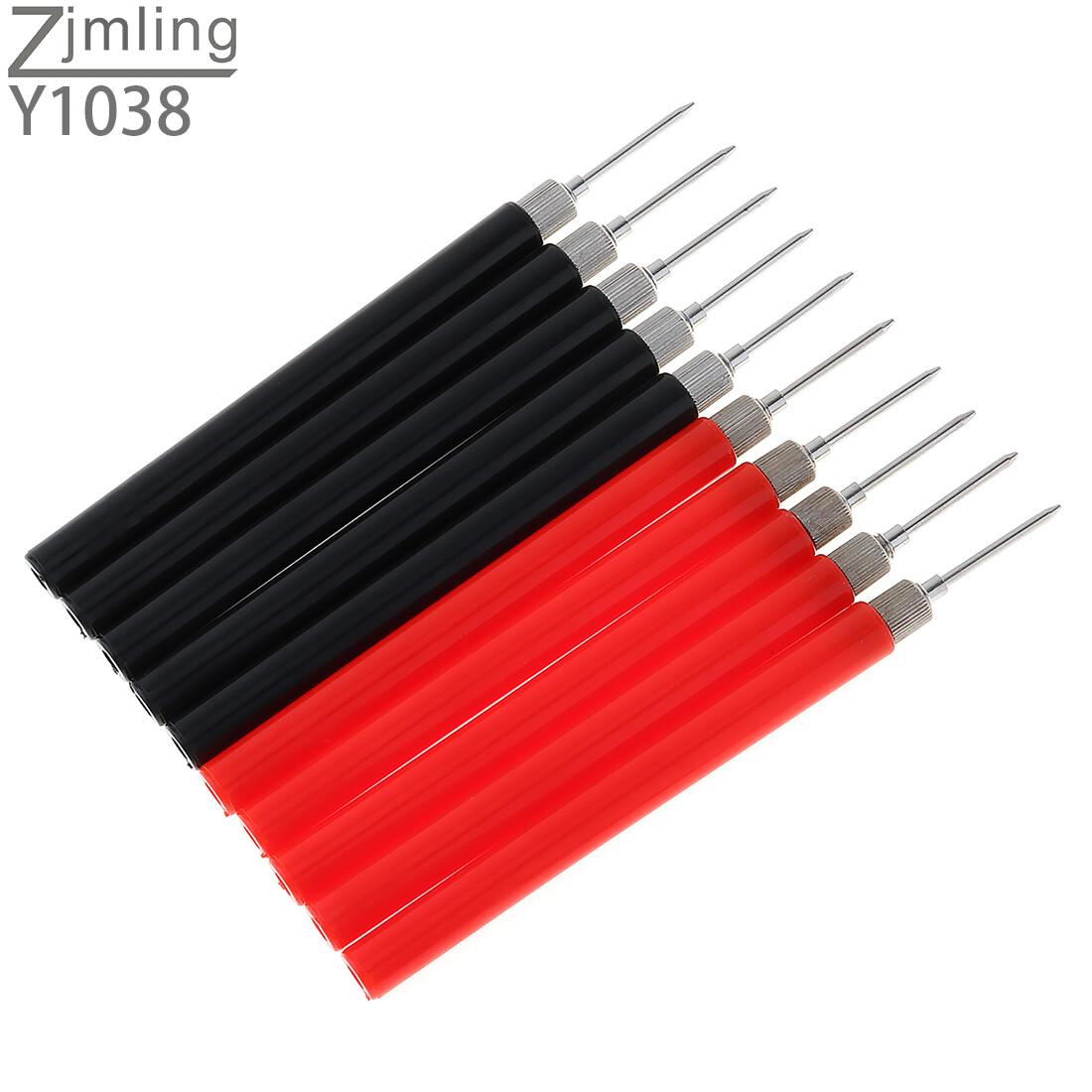 10pcs Multimeter Spring Test Probe Tip Insulated Hook Wire Connector ...