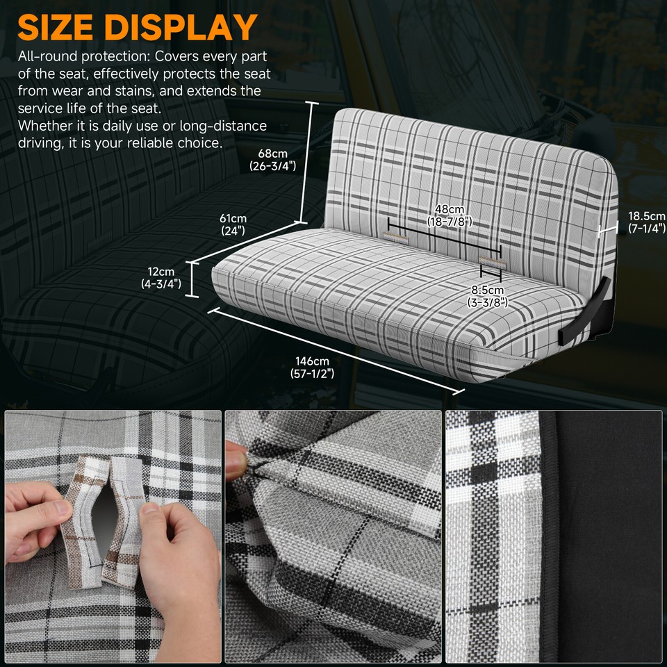 For Chevy 210 1953-1957 Saddle Blanket Bench Front Seat Covers Full ...
