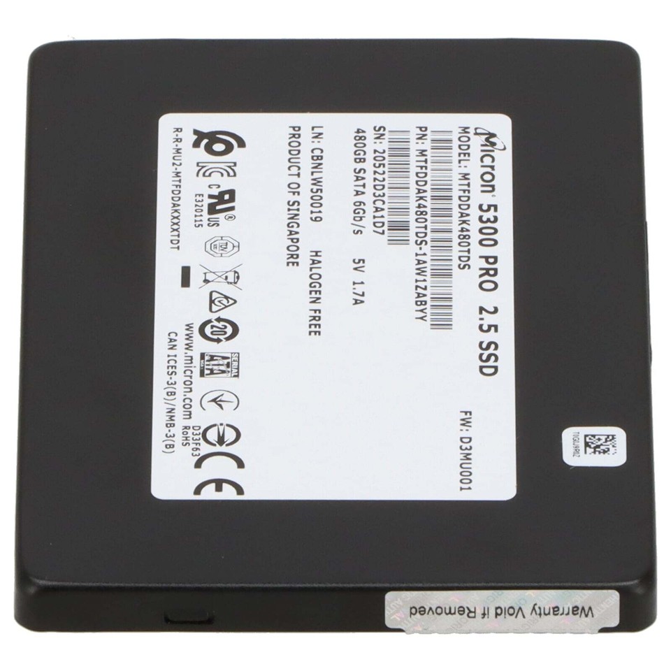 Micron 5300 Pro SATA SSD 480GB SATA 6G 2,5" SFF - MTFDDAK480TDS | eBay