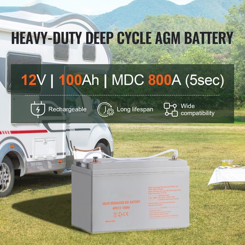 Deep Cycle Battery 12V 100AH AGM Marine Rechargeable Battery | eBay