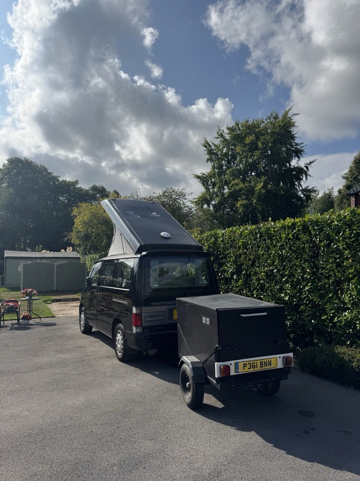 Ford Freda Mazda Bongo Black Camper + TRAILER– 8 Seat–Pop-top – LPG ...