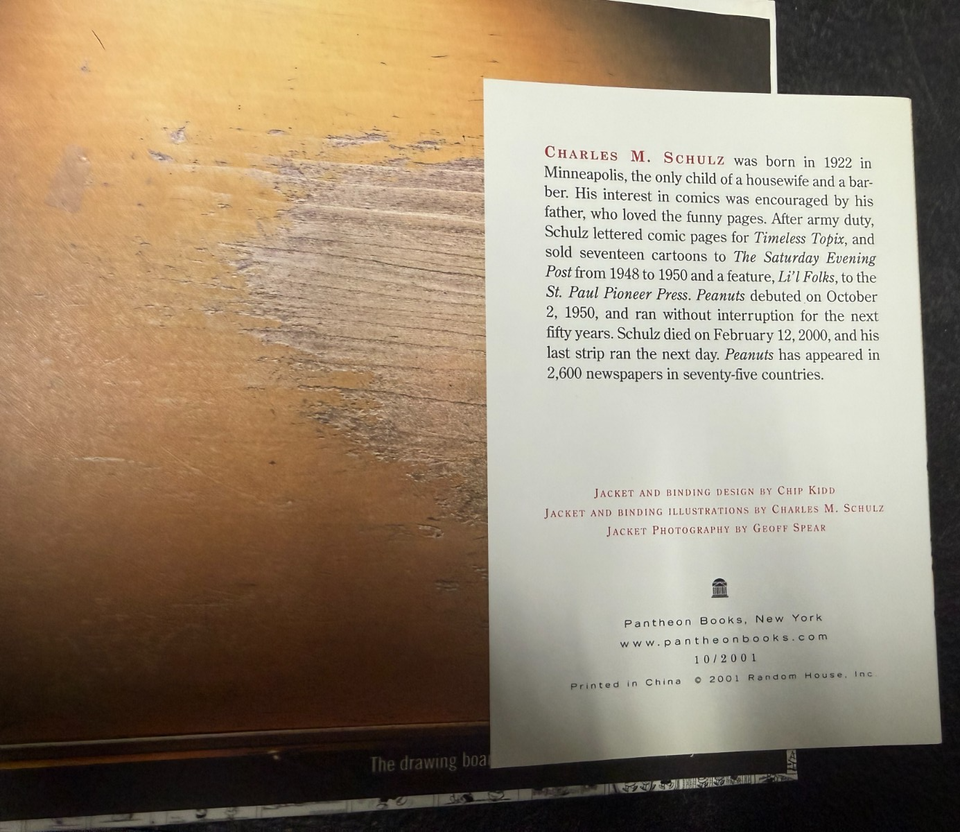Peanuts The Art of Charles M Schultz Book 2001 Vintage Stamped Signed ...