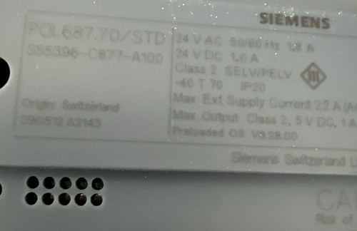 SIEMENS POL687.70/STD Programmable Controller S55396-C877-A100 | eBay