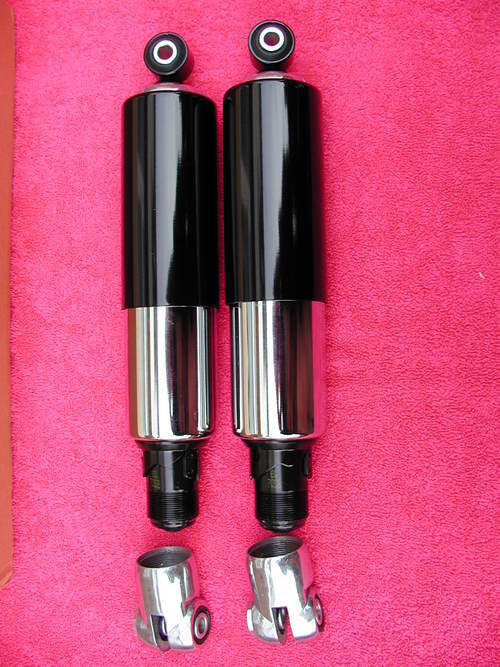 12.2 shrouded SHOCK ABSORBERS bottom yokes collets AMC AJS Matchless ...