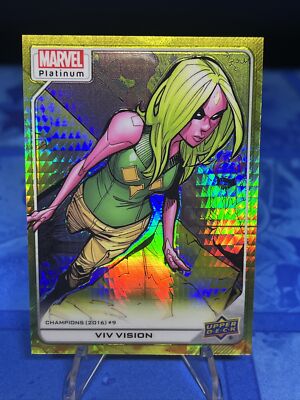 2023 UD Marvel Platinum YELLOW SPOTLIGHT Parallel Card #156: VIV VISION ...