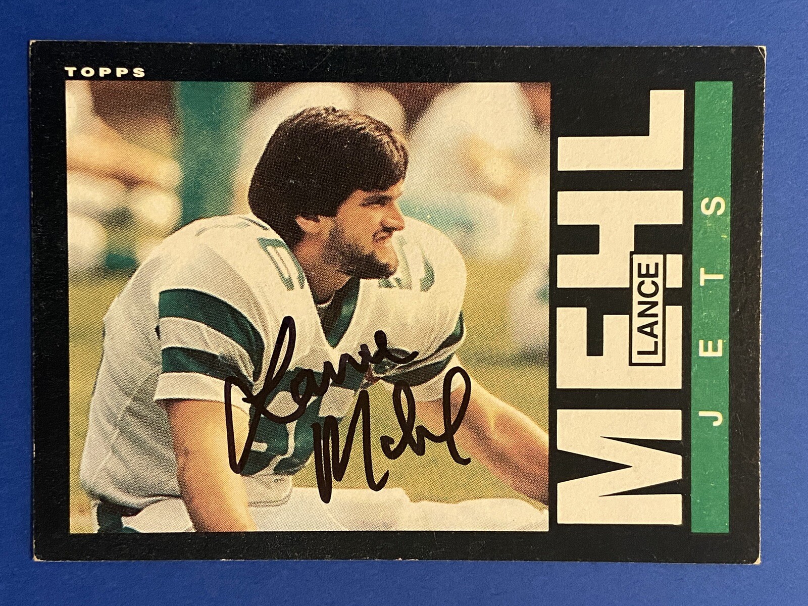LANCE MEHL Signed 1985 Topps #345 NY Jets Penn State Nittany Lion ...