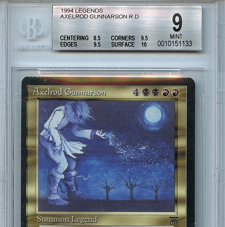 MTG Legends Axelrod Gunnarson BGS 9.0 Mint magic card 1133 | eBay
