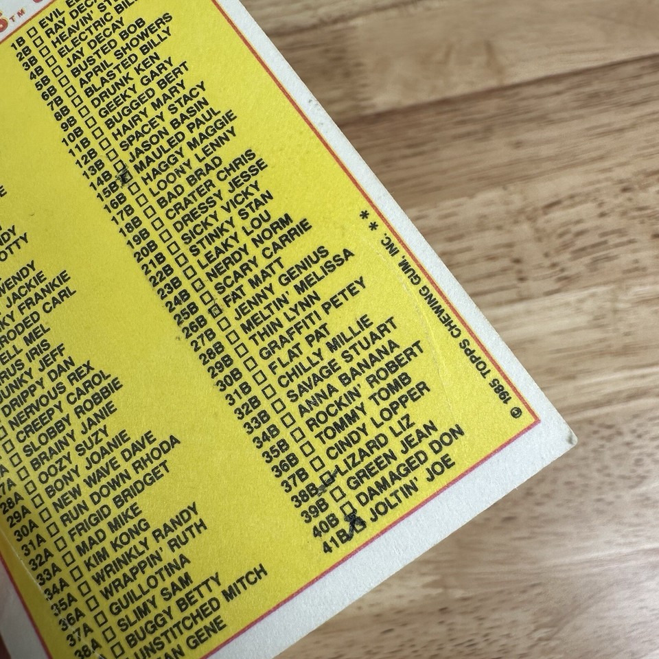 1985 Topps Garbage Pail Kids Series 1 Dead Ted Stickers Matte | eBay