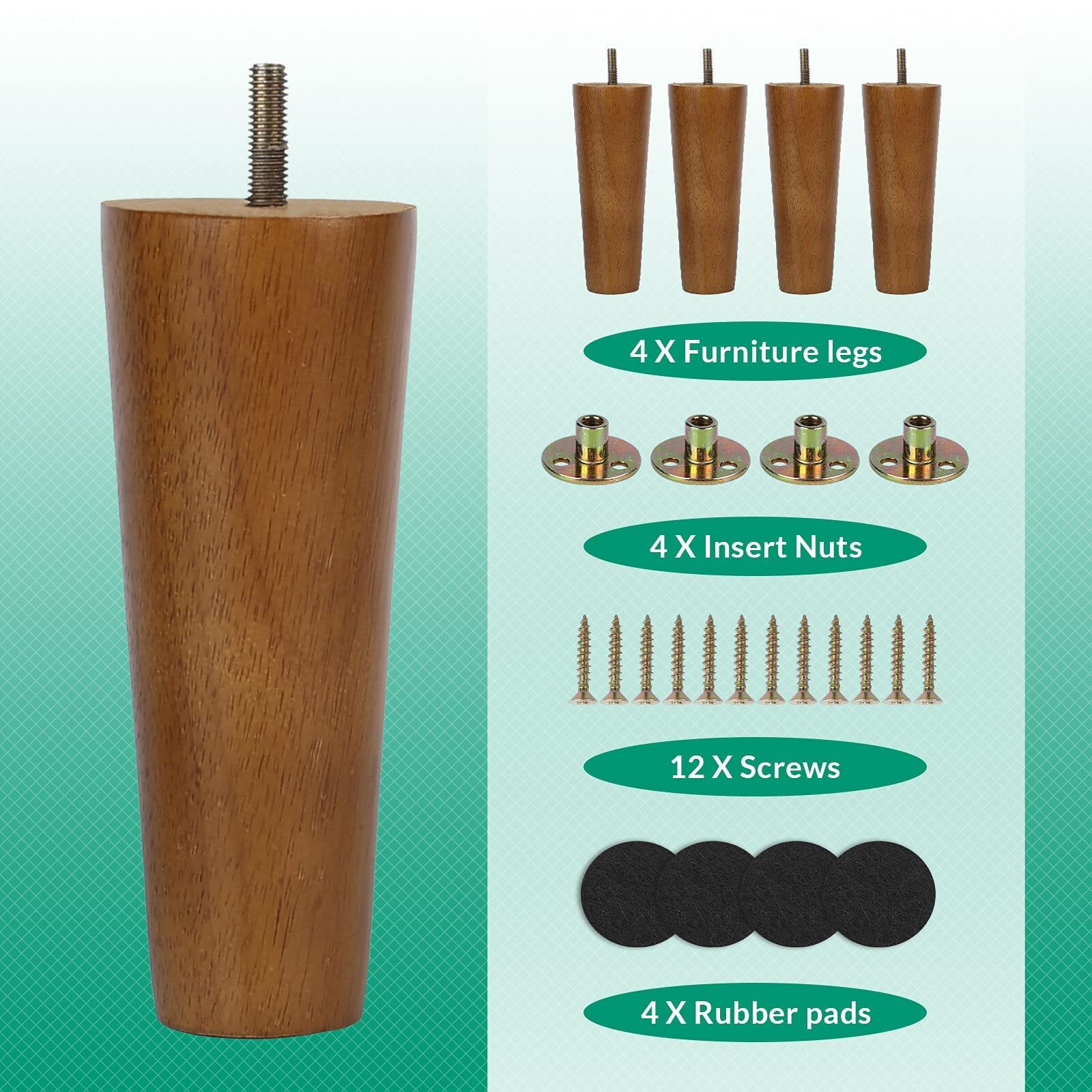 Wood Furniture Leg Sofa Legs Solid Couch Legs Sofa Replacement Chair ...