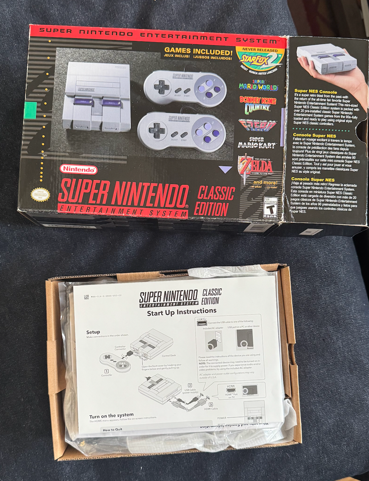 Unopened Nintendo Super NES Classic Edition Gaming Console - Grey ...