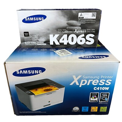 Samsung Xpress C410W Wireless Color Laser Printer w/ New Black Ink ...