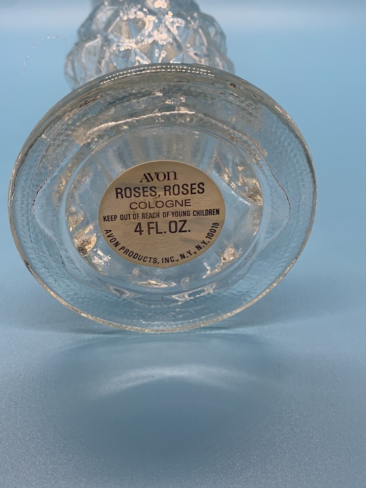 Vintage Avon Crystal Cologne "Roses, Roses" Decanter with Lid (empty ...