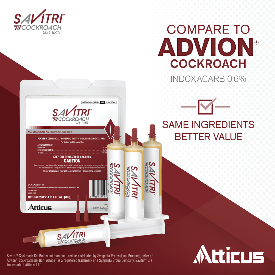 Savitri Cockroach Gel Bait (4 Tube) by Atticus (Equivalent to The ...