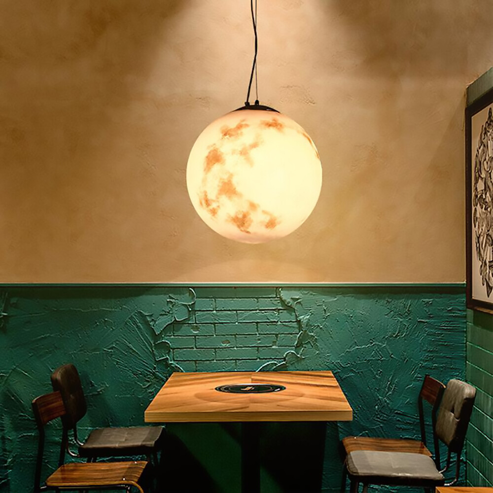 Acrylic Planet Pendant Lamp Bedroom LED Iron Light Globe Ceiling ...