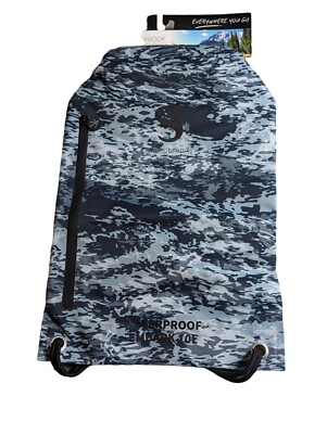 Geckobrands Embark 10L Waterproof Drawstring Lightweight Backpack Grey ...