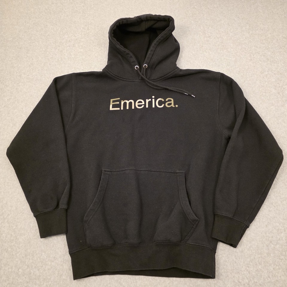 Emerica Pullover Hoodie Men's Size Medium Black Long Sleeve Pure Logo ...