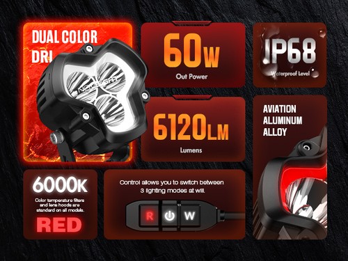 NOVSIGHT 2x 3" LED Pod Work Light Spot Beam Jeep Truck SUV Off Road ...