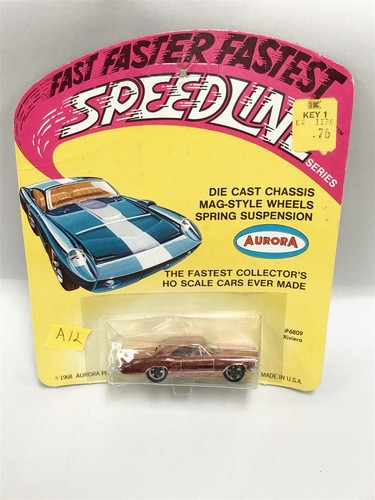 1960s AURORA SPEED LINE RIVIERA TINTED CHROME MINT ON CARD #A12 | eBay