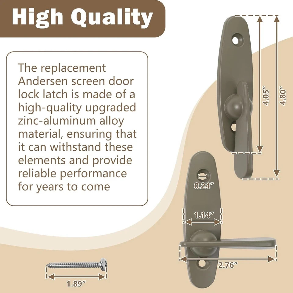 Gliding Door Thumb Latch Replacement for Andersen Sliding Glass Door ...