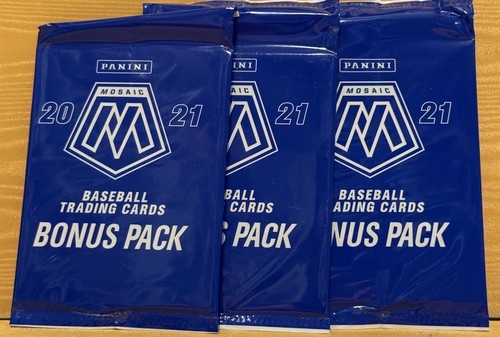 2021 Panini Mosaic Baseball 3 Card Bonus Pack Lot Pink Prizms Possible ...