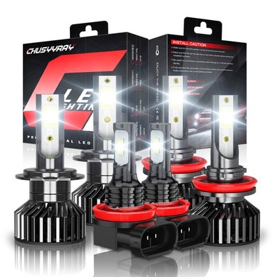 For Ford Fusion 2006-2016 LED Headlights High Low Beam Fog Light Bulbs ...