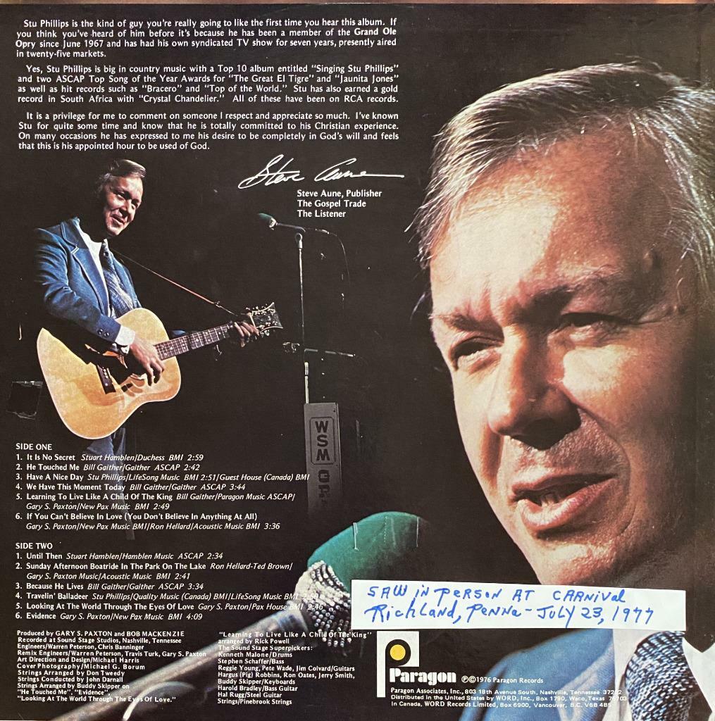 STU PHILLIPS HAND SIGNED AUTOGRAPH LP ALBUM "HAVE A NICE DAY" | eBay