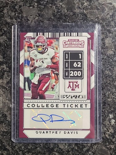 2020 Contenders Draft Picks Quartney Davis College Ticket Autographs ...