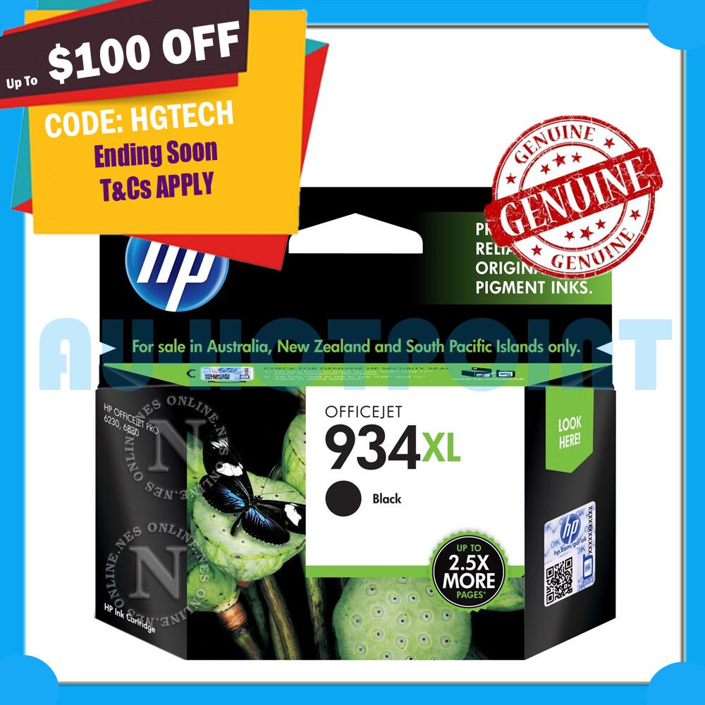 HP Genuine #934XL-BK BLACK High Yield Ink Cartridge for Officejet 6820 ...